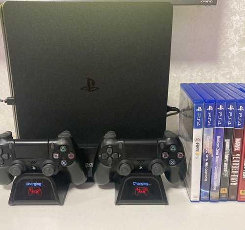 Sony playstation 4 slim 1tb 2 геймпада