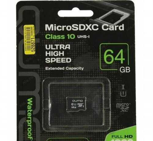 Micro SecureDigital 64Gb qumo QM64gmicsdxc10U1NA m