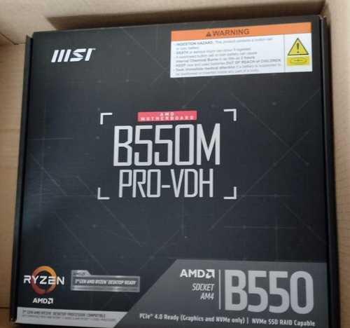 Материнская плата msi b550m pro-vdh