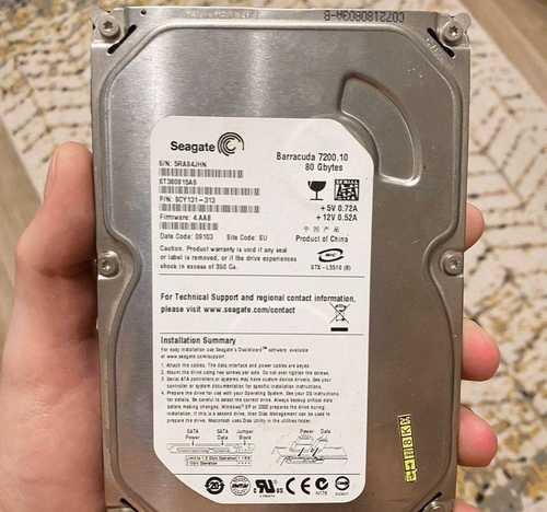 Жесткий диск Seagate Barracuda 80гб