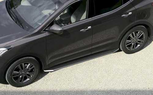 Пороги, подножки "Premium" (комплект) Hyundai Sant