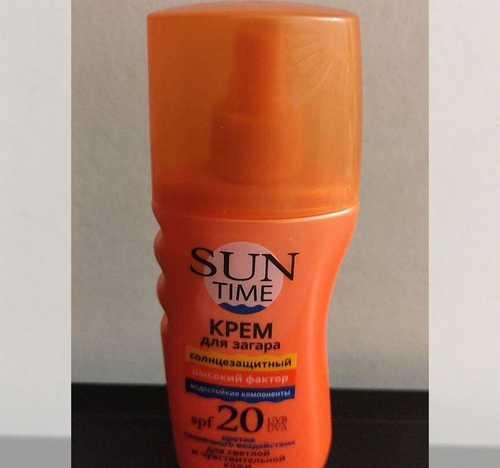 Солнцезащитный крем спрей spf 20 Sun time