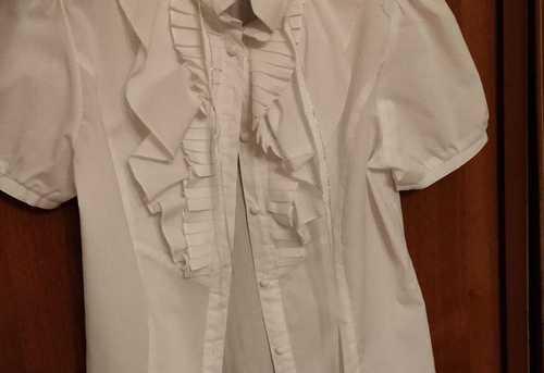 Блуза белая школьная для девочки 164