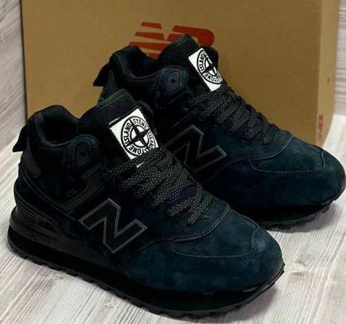 Кроссовки New Balance 574 Stone Island с мехом