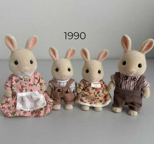 Sylvanian families семья кроликов ежей котов