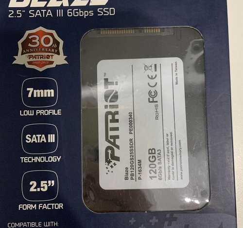 SSD накопитель Patriot Blaze 120гб