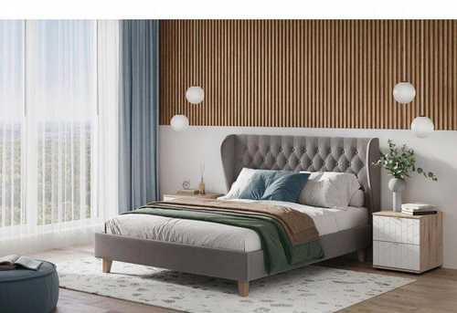 Кровать Виенсо 160 Velvet Grey
