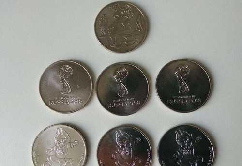 Монеты 25 р Сочи 2018 и 2014