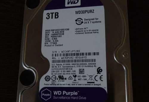Жесткий диск Western Digital Purple 3Tb (WD30purz)