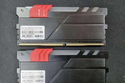 Озу DDR4 8Gb (2x4Gb Kit) 2400 Geil Evo X