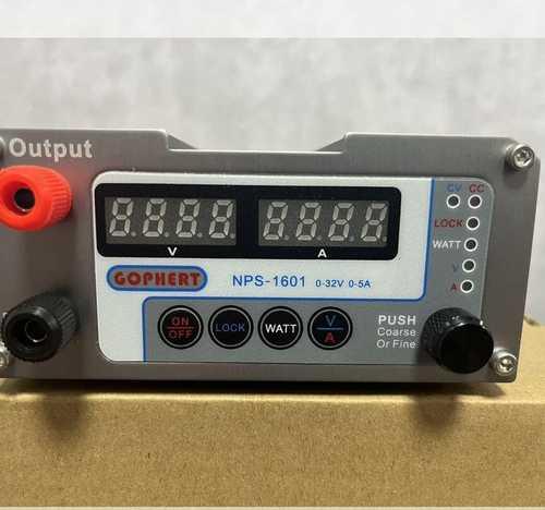 Лабораторный блок питания gophert nps-1601, 32v 5a