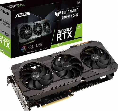 Видеокарта asus TUF RTX 3070 V2 OC на гарантии