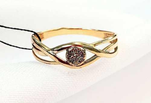 Золотое кольцо с бриллиантами 585 Юб