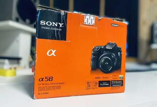 Зеркальный фотоаппарат sony slt a58 и 2 обьектива