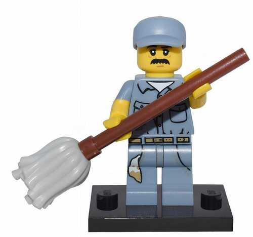 Минифигурка lego 71011 Janitor col15-9 U