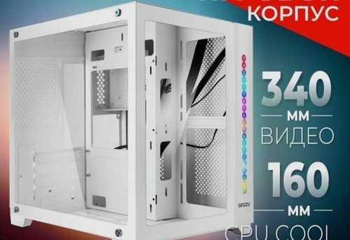 Корпус Ginzzu V400 mATX кубик, закаленное стекло