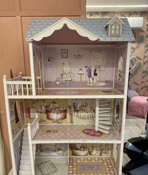 Кукольный домик для Барби с мебелью