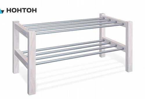 Полка для обуви Альберо SHT-SR9 беленый / алюминие