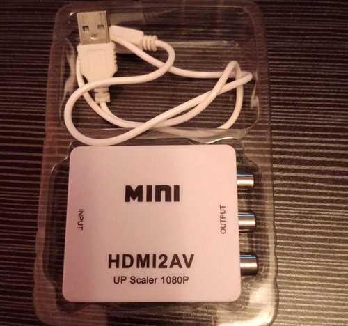 Переходник конвертер адаптер hdmi на AV и аудио, h