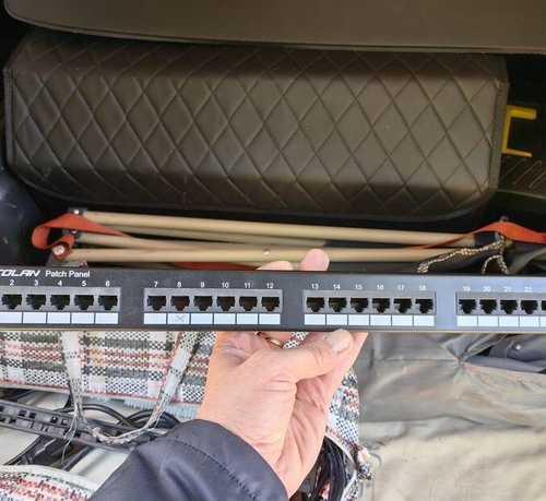 Патч-панель eurolan 19" 1U 5е UTP RJ45 24 порта