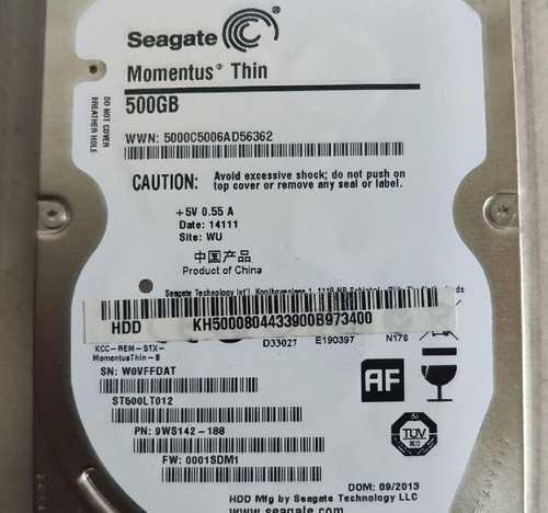 Hdd SATA 500gb 2.5 Seagate st500lt012