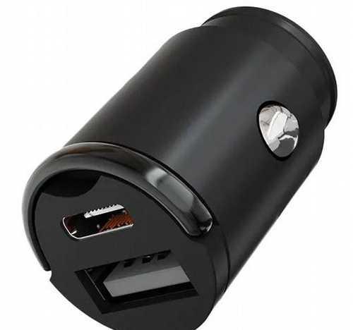 Автомобильное зарядное устройство VLP С-Power 45W USB-C+USB-A, PD, QC, USB-C кабель, черный