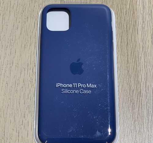 Силиконовый чехол iPhone 11 Pro Max Синий лен