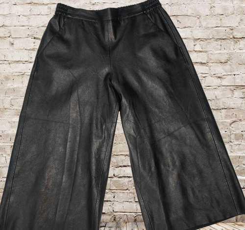 Кожаные брюки кюлоты H&M экокожа р. 42-44