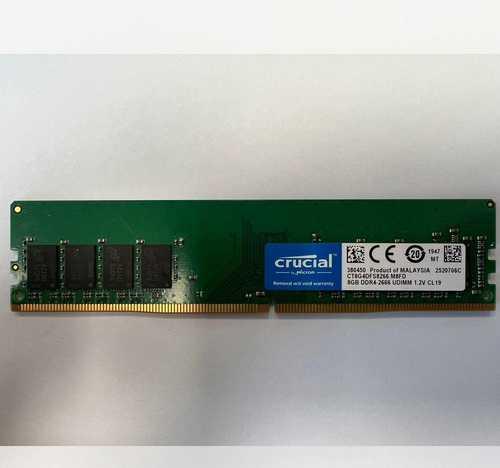 Оперативная память ddr4 8gb crucial 2666