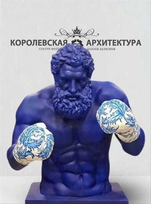 Скульптура боксера из гипса