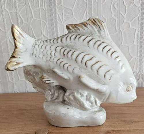 Рыба фарфоровые статуэтка Дулево 1958год