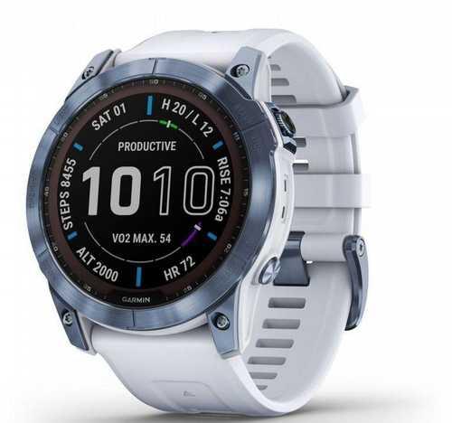 Garmin Fenix 7X Sapphire Solar Mineral Blue DLC Whitestone