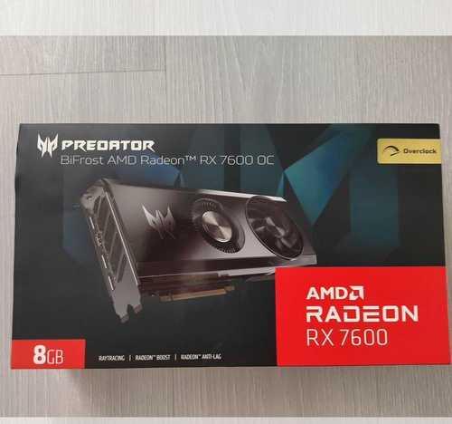 Видеокарта Acer AMD RX 7600 Predator BiFrost OC