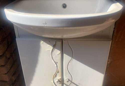 Тумба для ванной с раковиной и смесител