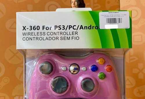 Геймпад Xbox 360 Беспроводной + Ресивер (розовый)