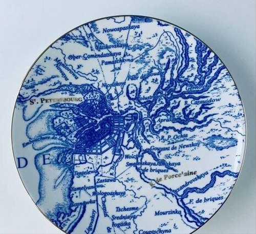 Коллекционная тарелка «Карта Санкт-Петербурга» ифз
