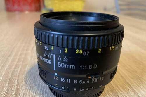 Объектив Nikon 50mm 1.8D AF nikkor