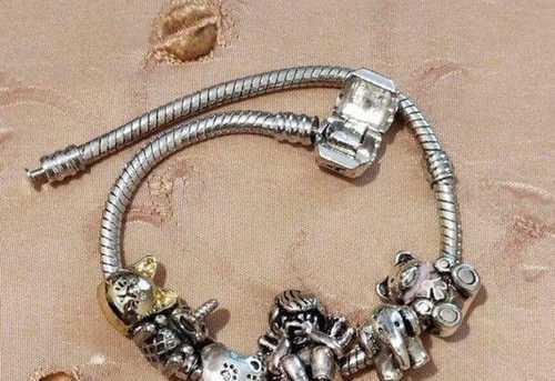 Серебряные Шармы на браслет (аналоги) 3 шт