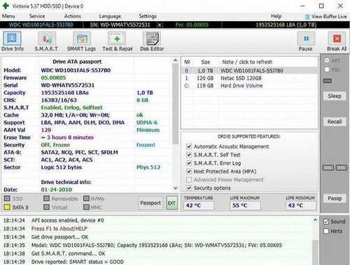 Жёсткий диск 3.5" 1Tb Western Digital WD1001fals
