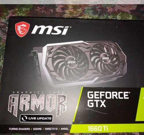 Видеокарта gtx 1660 ti 6gb Msi