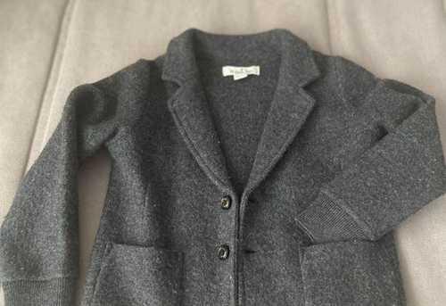 Пиджак серый шерсть для мальчика massimo dutti