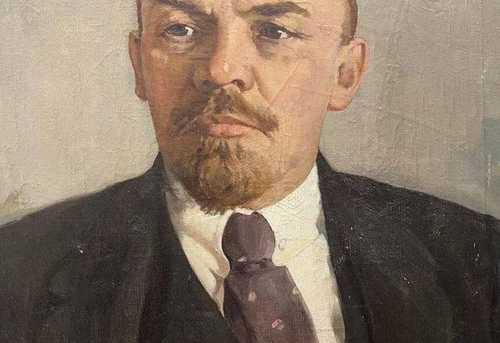 Картина маслом на холсте В.И. Ленин