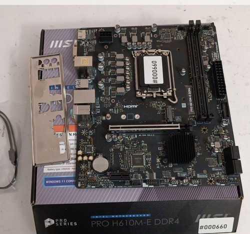 MSI PRO H610M-E DDR4 LGA1700