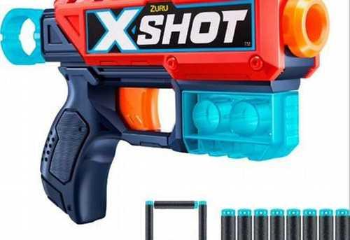 Бластер X-shot с мягкими пулями 8 шт. Новый