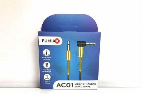 Аудиокабель AUX fumiko AC01 Jack 3.5 мм черный 1м