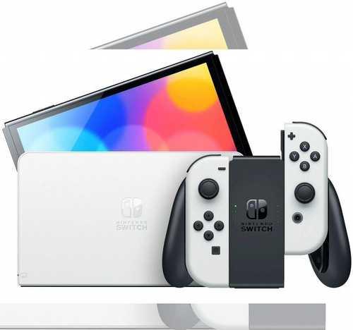 Игровая приставка Nintendo Switch oled 64 гб Белый