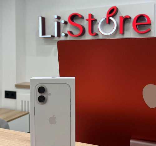 iPhone 16 128 гб физ.сим eSim White