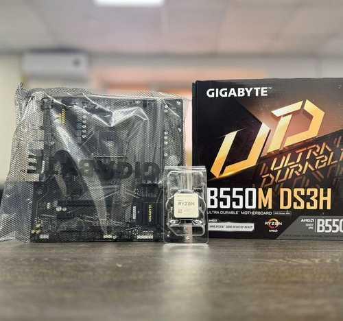 AMD Ryzen 7 5700x3D   Gigabyte B550M DS3H (Новое)