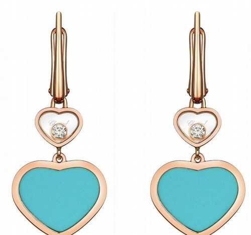 Серьги Chopard Happy Diamonds Happy Hearts