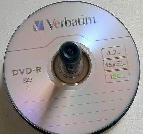 Диски для записи verbatim DVD-R 4,7GB 16x 10 шт